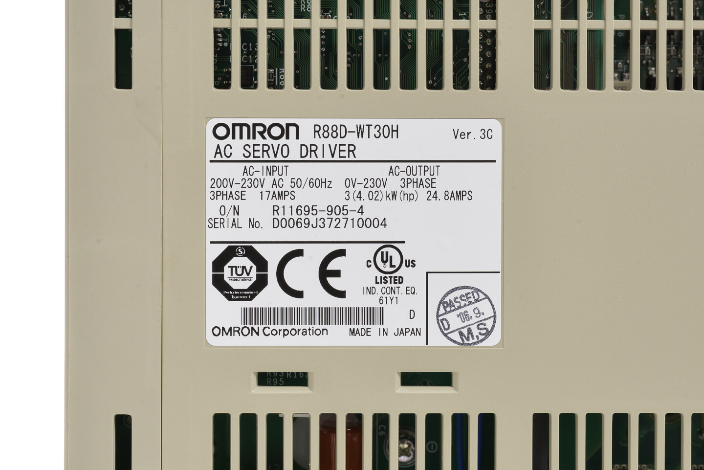 オムロン ACサーボドライバ R88D-WT30H (ソフトVer003C・06年製) | 保守部品.com