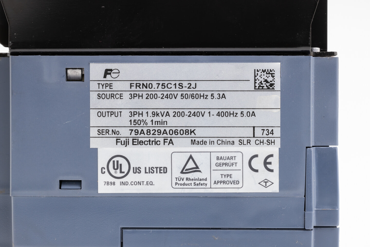 富士電機 インバータ FRN0.75C1S-2J (累計稼働時間12510h) | 保守部品.com