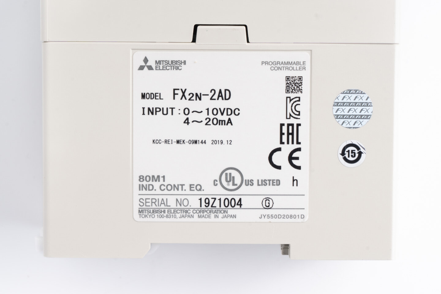 三菱 アナログ入力ブロック FX2N-2AD (19年製) | 保守部品.com